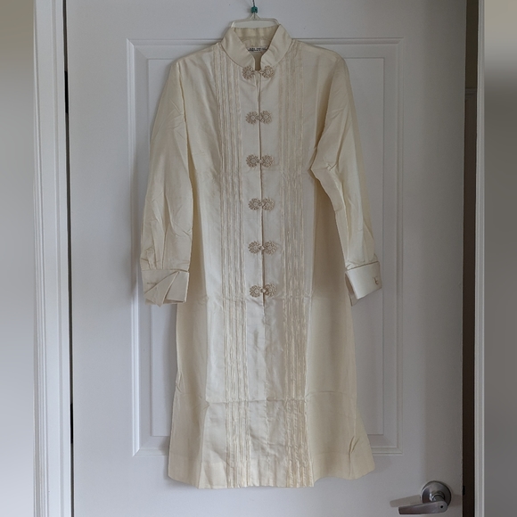 Dresses | Vintage Ivory Cream Silk Chinese Dress Cheongsam | Poshmark